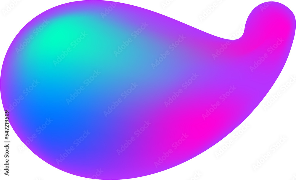 Gradient blob shape. Abstract organic random form. Liquid fluid background. Amoeba bubble and ...