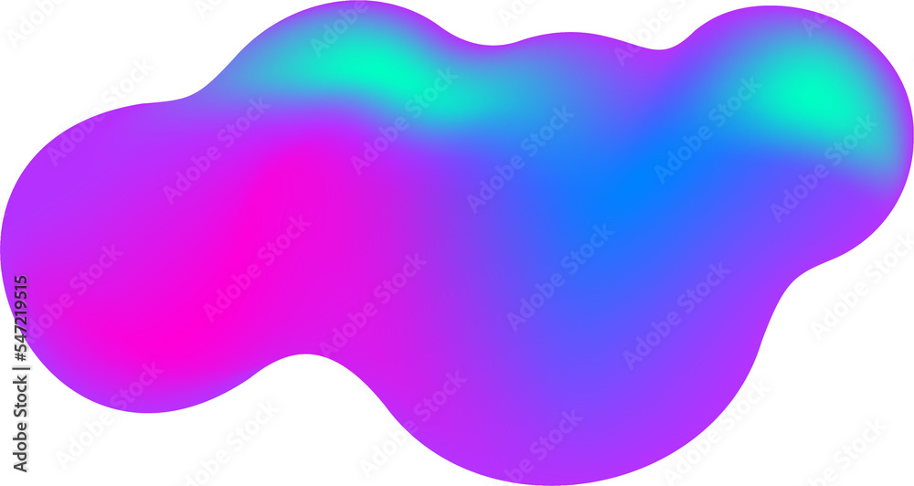 Gradient blob shape. Abstract organic random form. Liquid fluid background. Amoeba bubble and ...