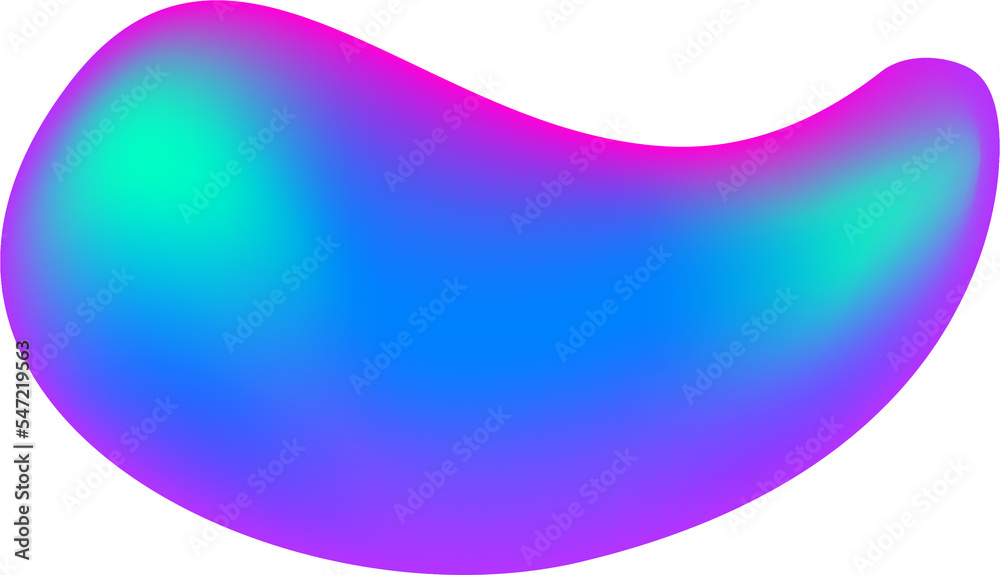 Gradient blob shape. Abstract organic random form. Liquid fluid background. Amoeba bubble and ...