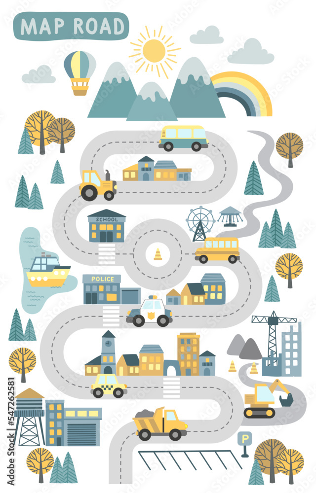 Cartoon Road Map