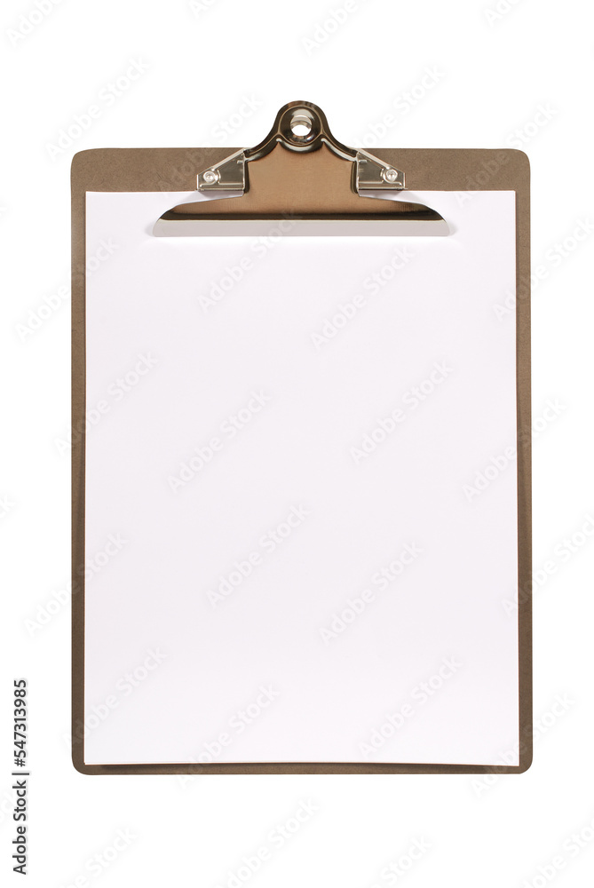 Plain blank clipboard clip board white space flat vertical isolated ...
