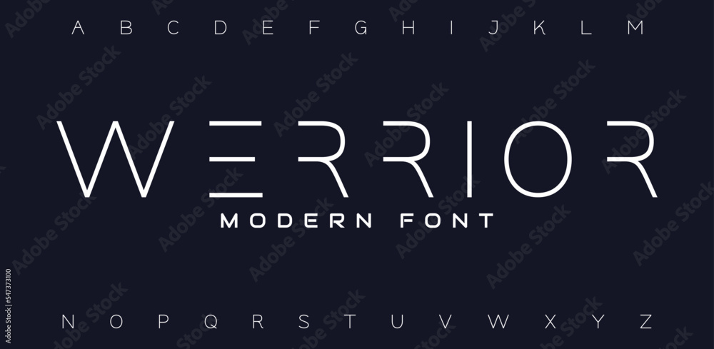 Double line monogram alphabet and tech fonts. Future logo typo. Minimal ...