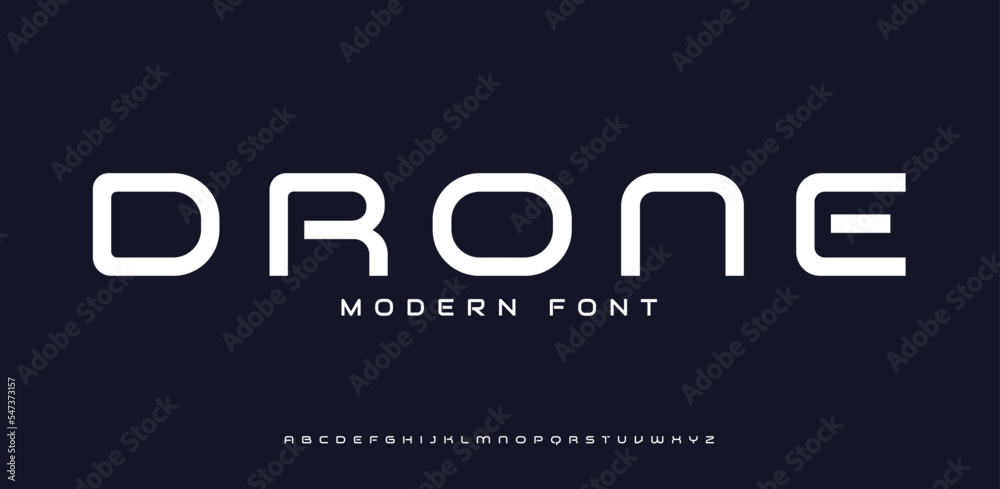 Tech font and Modern alphabet. Future logo typo. Minimal urban font ...
