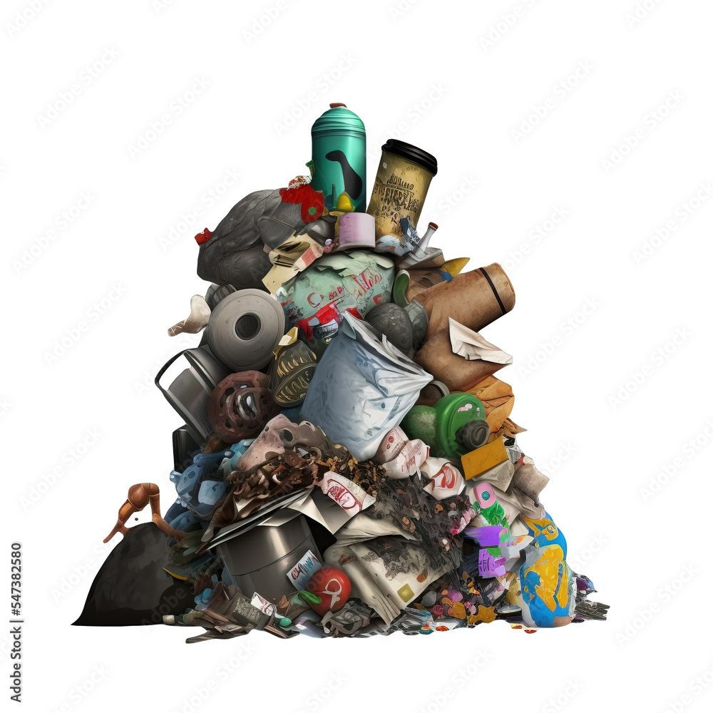Pile of garbage illustration design art on transparent background ...