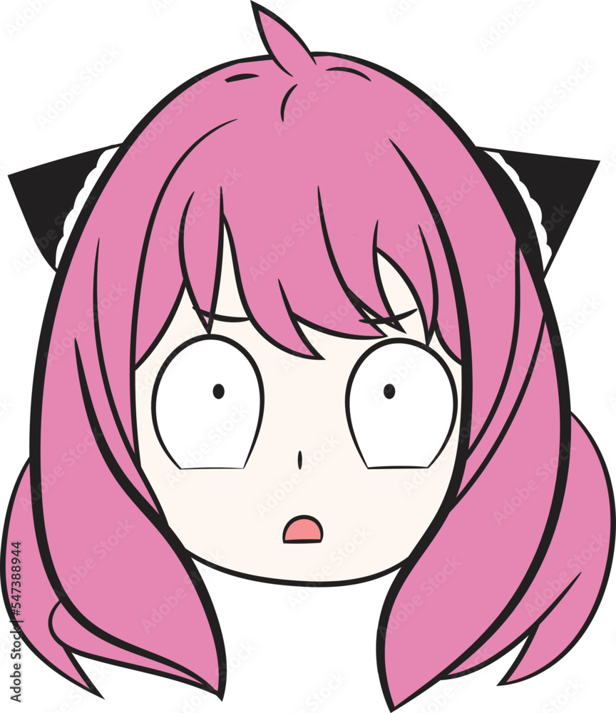 anya forger shock - spy x family Stock Vector | Adobe Stock