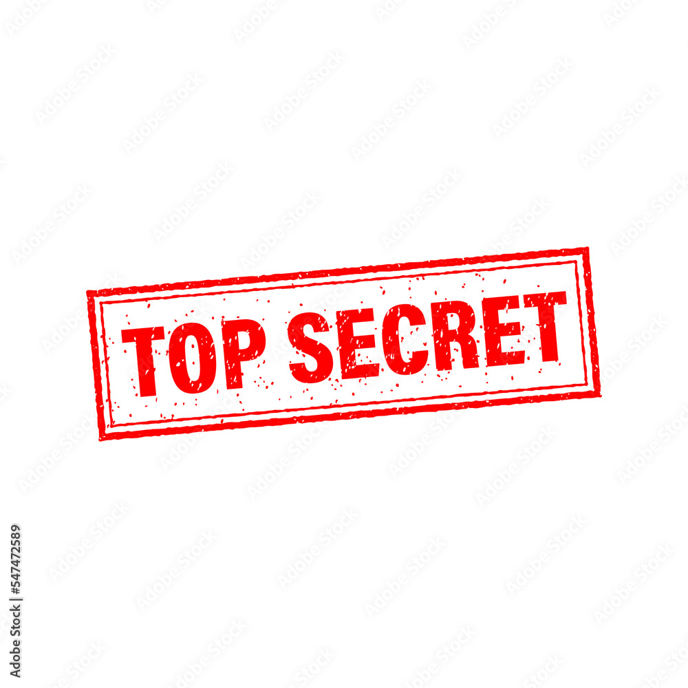 Red icon with top secret concept. Isolated vector illustration. Vector ...