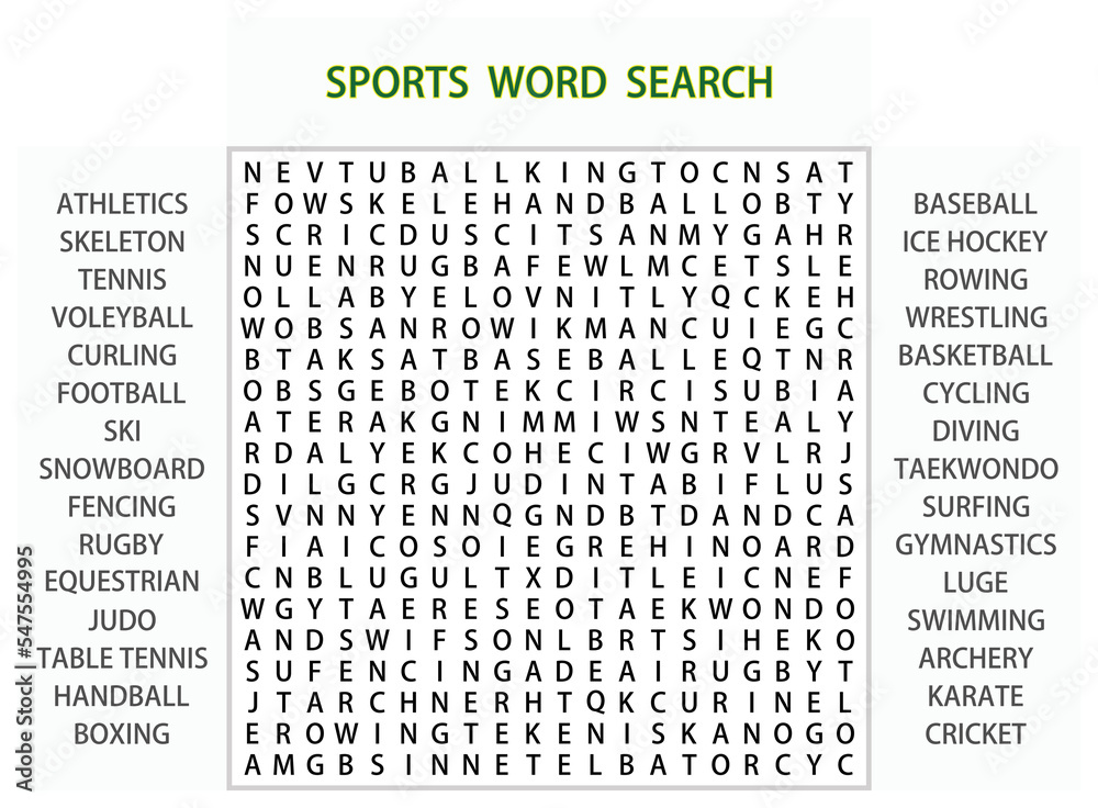 เวกเตอร์ Stock Word search puzzle vector (Word find game) illustration ...