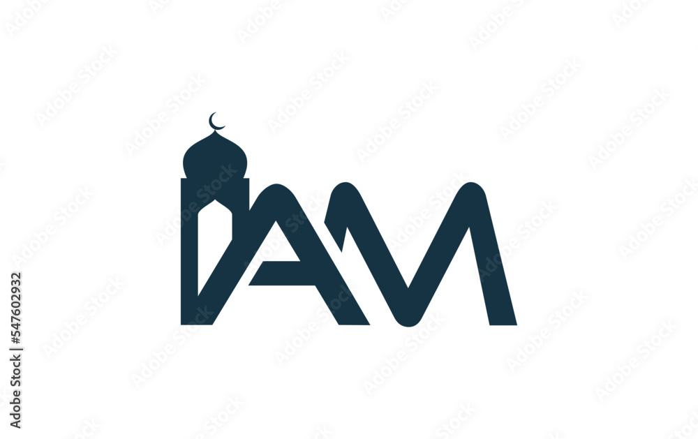 Islamic mosque logo and minar icon and symbol design vector with ...