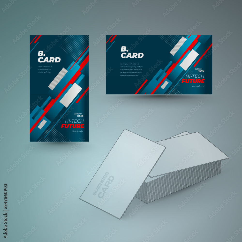 Vector de Stock Business cart set vertical and horizontal design ...