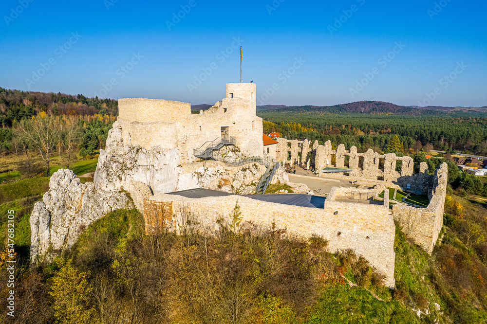 Ruiny zamku w Rabsztynie, Jura Krakowsko-Częstochowska na szlaku Orlich ...