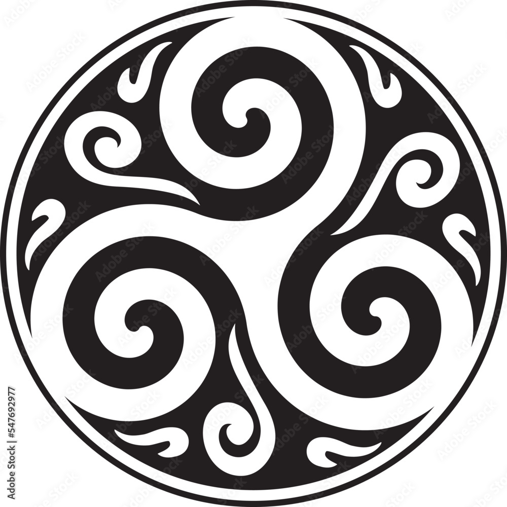 Symbole celtique - Nœud celtique et cercle Triskel - Trinité ...