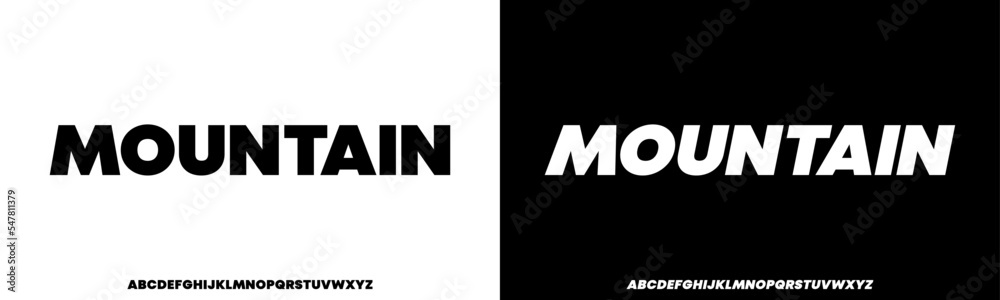 Vector de Stock Modern Heavy Bold Font. Regular and Italic Typography ...