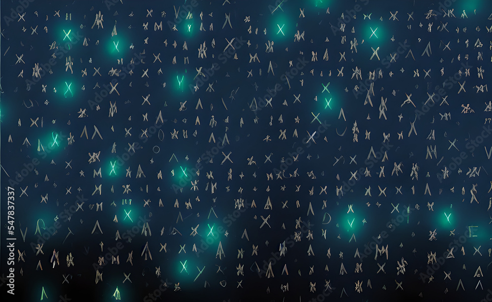 Abstract rune and arcane magic occult symbol background. Mystical ...