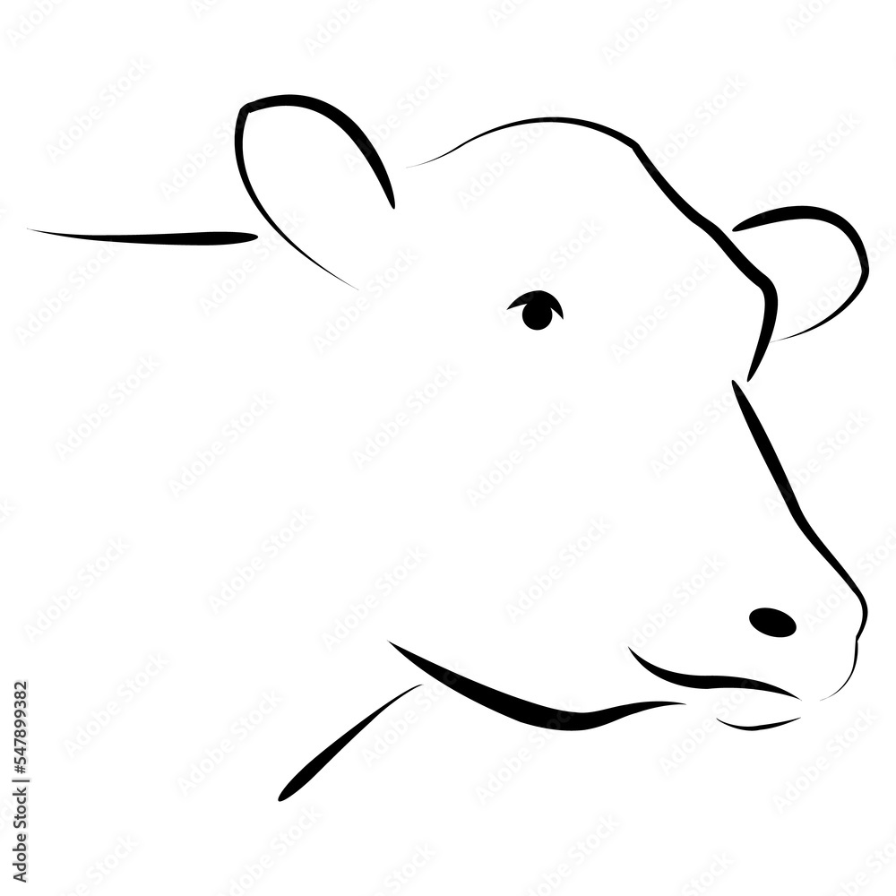 Logo de restaurante y granja de carne de vaca. Silueta aislada de ... Logo de restaurante y granja de carne de vaca. Silueta aislada de ...