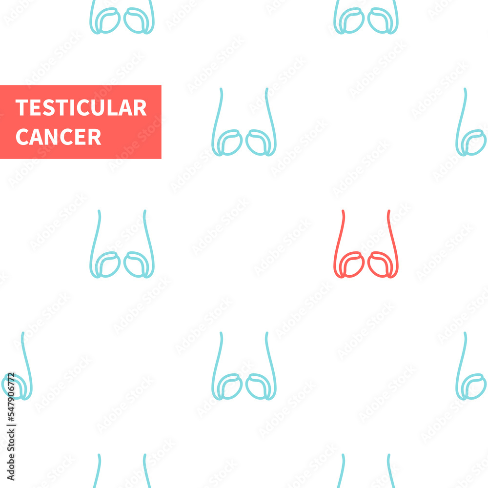 Vector de Stock Testicular cancer awareness poster. Testis pattern ...