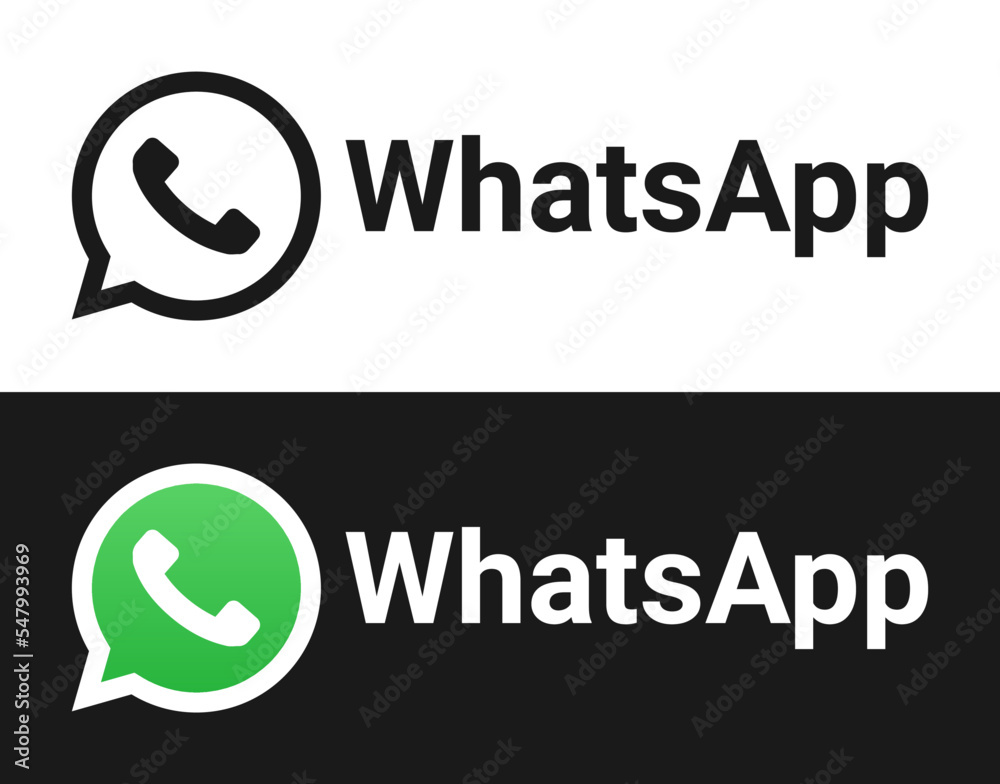 Whatsapp vector logo or icon. Stock Vector | Adobe Stock