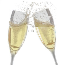 Happy New Year Sparkling Wine Glasses Free Stock Photo - Public Domain ...
