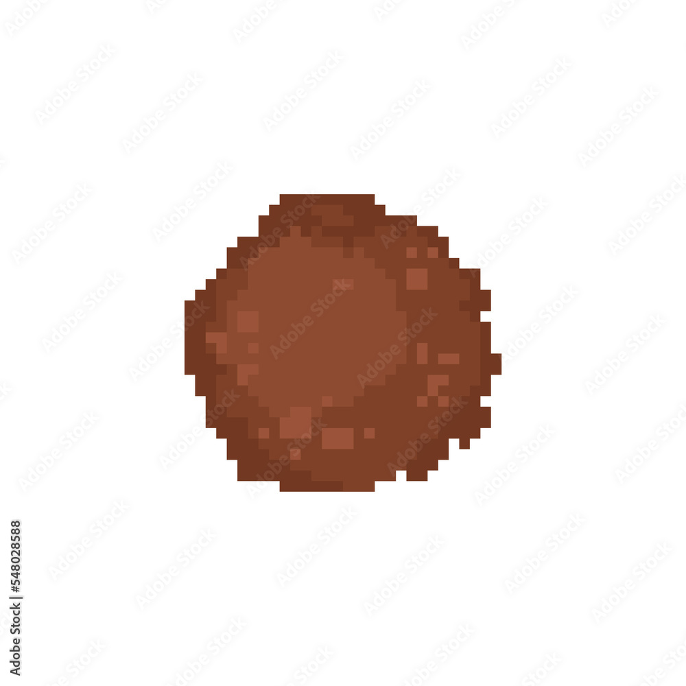 Meatball pixel art. 8 bit ball of meat. pixelated food Vector ...