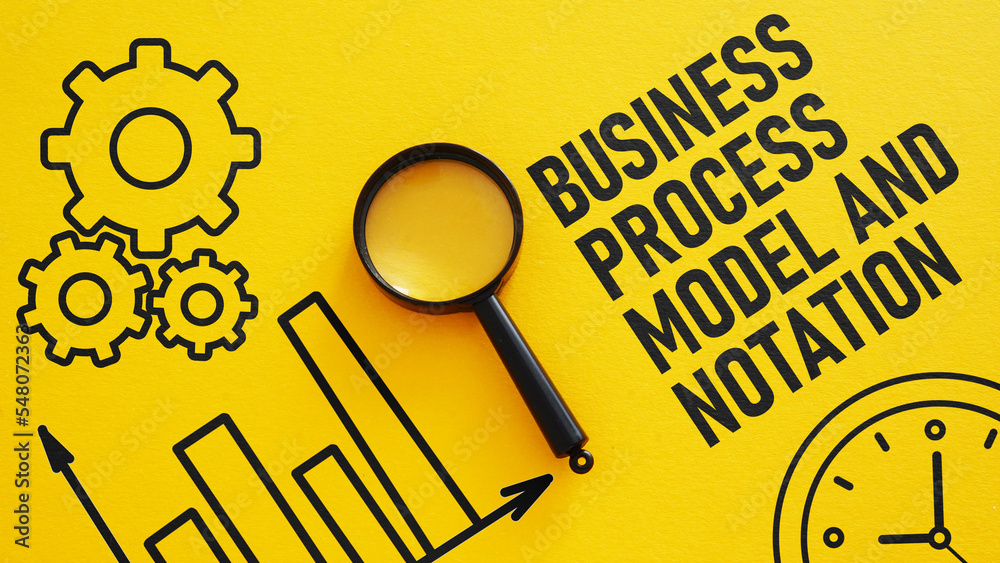 Business process model and notation BPMN is shown using the text Stock ...