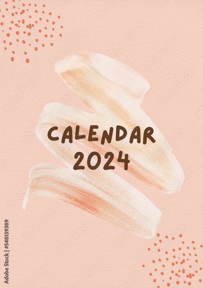 2024 calendar cover page A4 Digital planner sheet 2023 undated planner ...