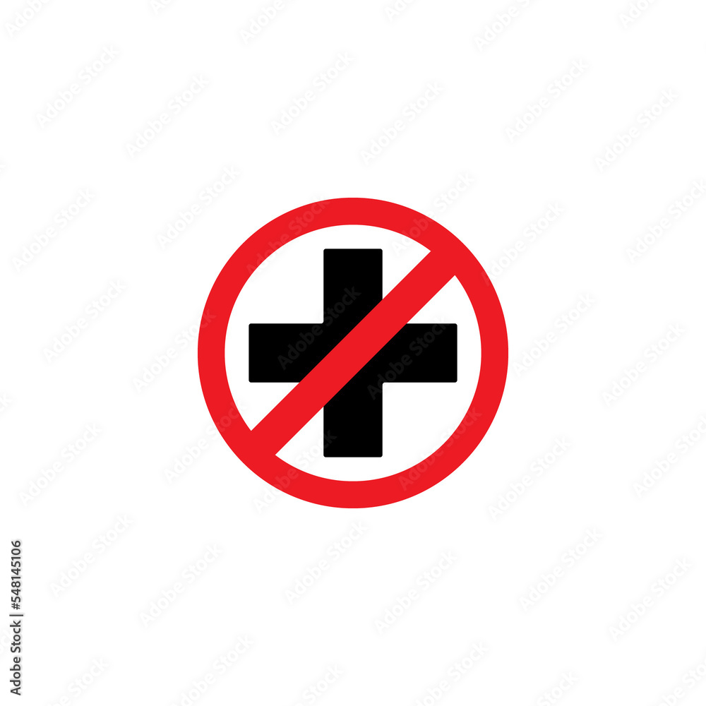 No first aid png sign, medical service not available Stock Illustration ...