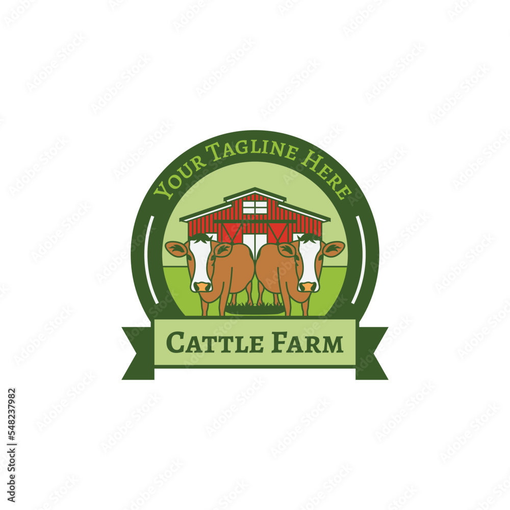Cattle farm logo vector. Suitable for various business needs ...