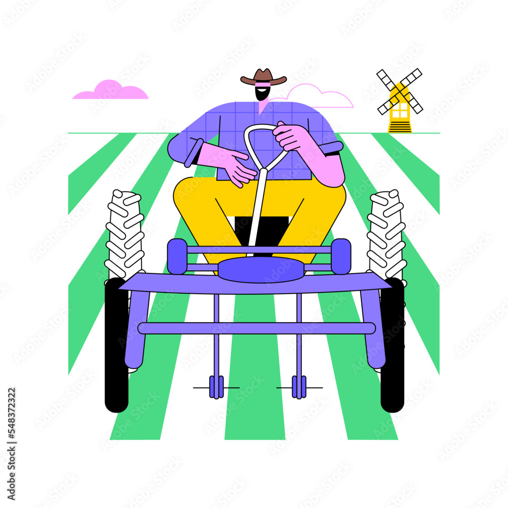 Vektor Mechanical cultivation isolated cartoon vector illustrations ...