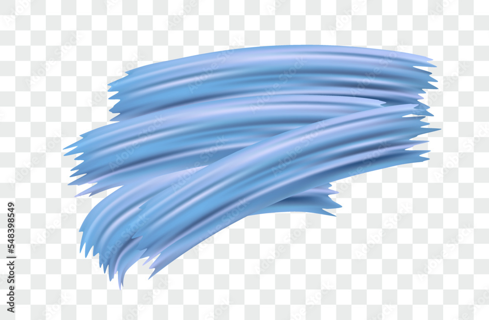 Liquid wave brush stroke 3d. Acrylic blue stain, oil texture, wavy line ...