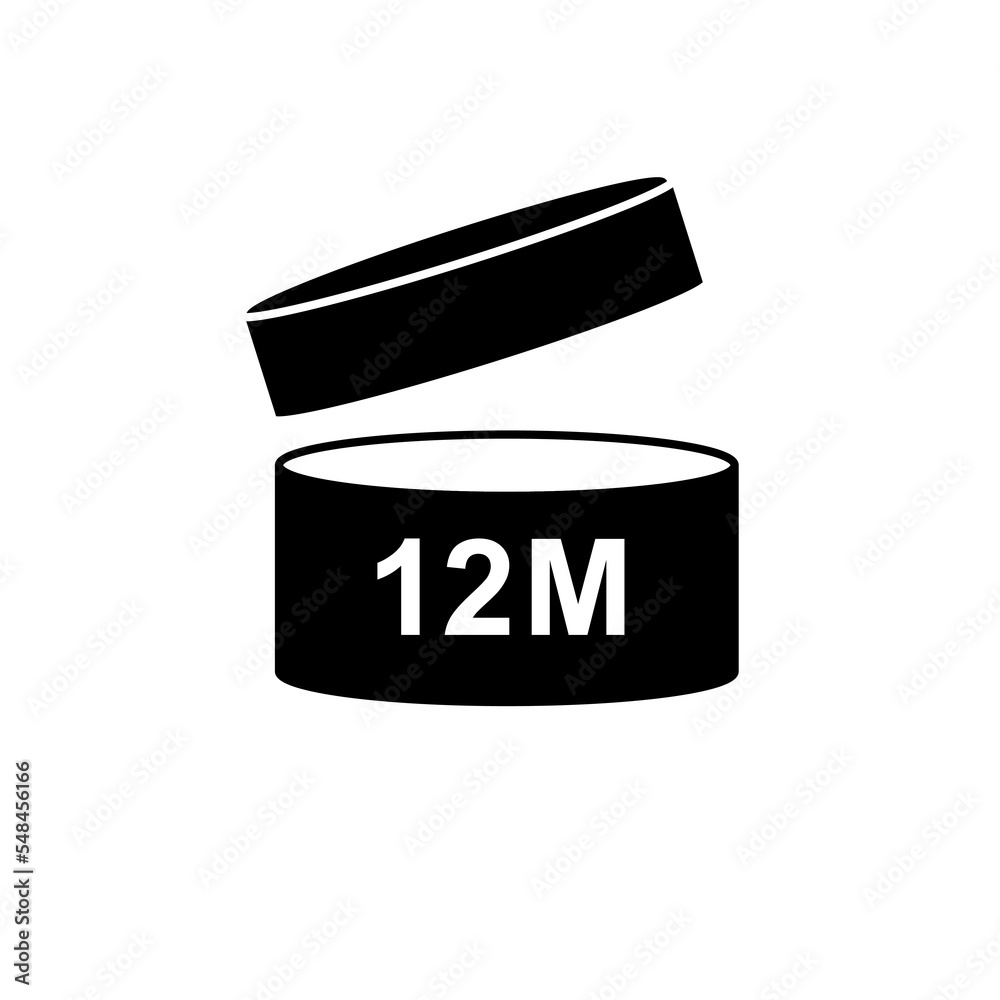 The expiration date sign after opening the product. The symbol for the ...