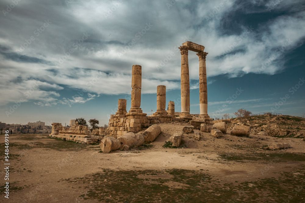 Roman citadel in Amman Stock Photo | Adobe Stock