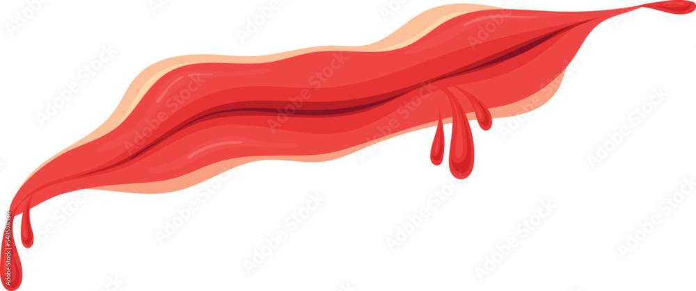 Bloody cut. Bleeding wound. Skin injury mark Stock Vector | Adobe Stock