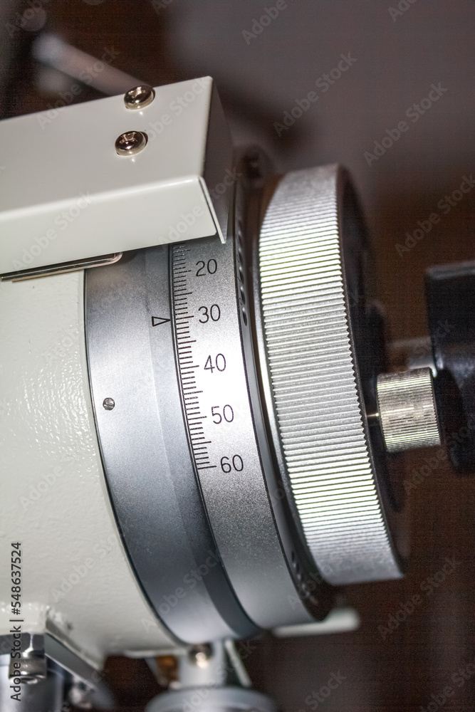 Detail of Transmission Electron Microscope (TEM) goniometer and ...