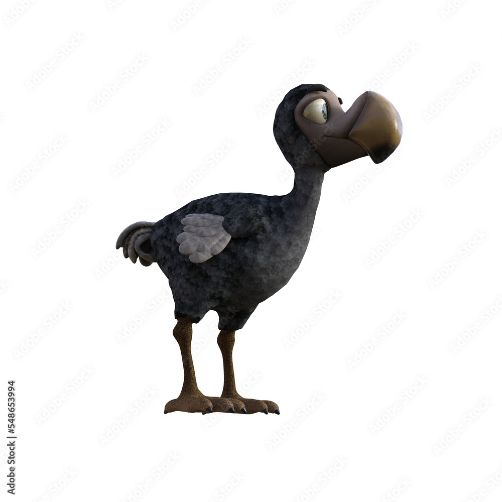 Vulture Baby Cartoon Character On Transparent Background Png File 3d