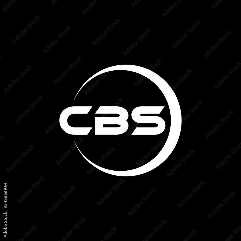 CBS letter logo design with black background in illustrator, cube logo ...