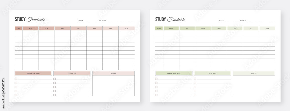 Study Timetable Planner. Study Schedule Planner Template. Study Planner ...
