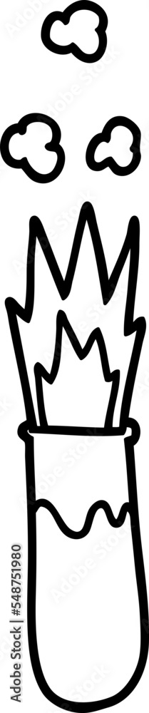 outline cartoon test tube explosion Stock Vector | Adobe Stock