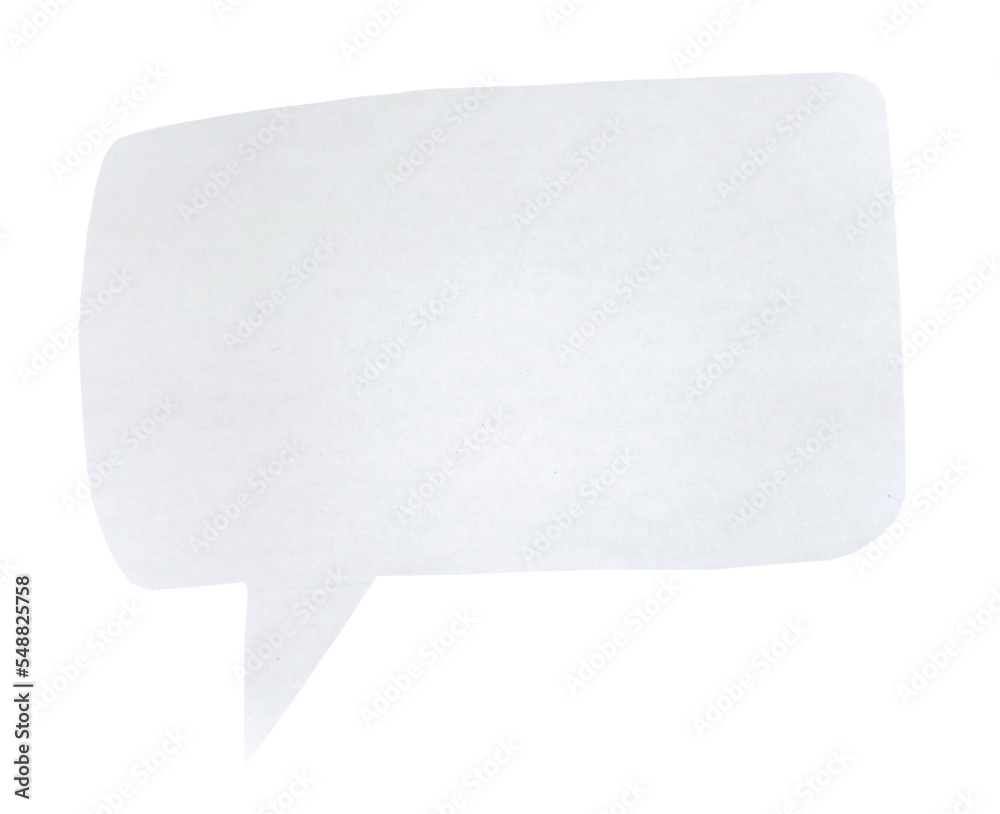 Foto de Stock Paper bubble text in rectangle shape. Bubble speech in ...