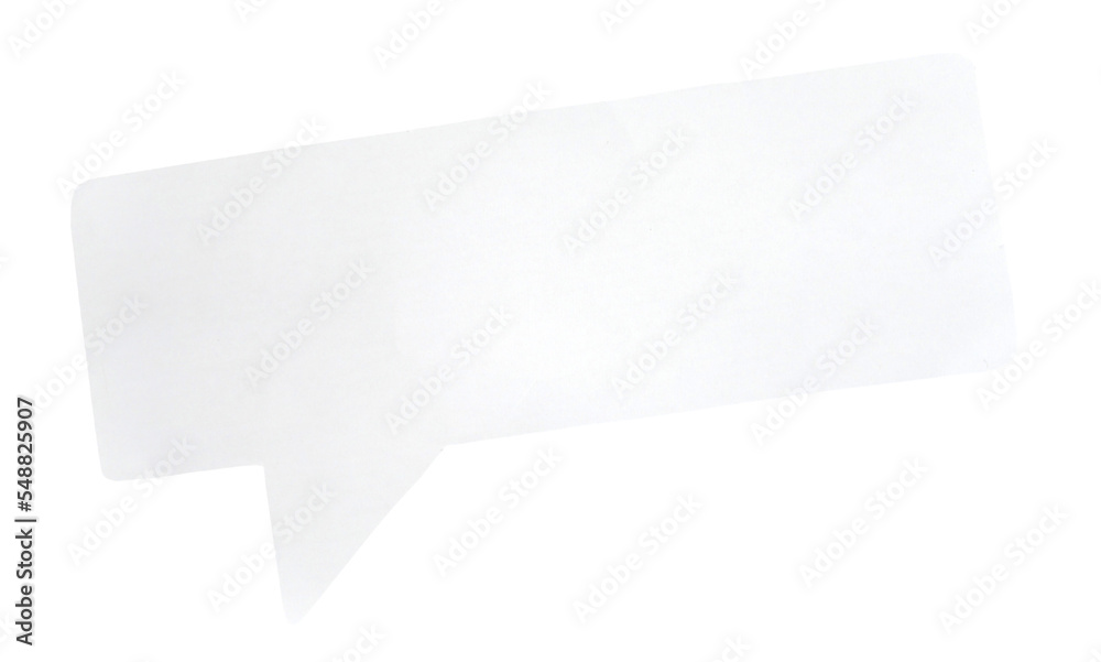 Foto Paper bubble text in rectangle shape. Bubble speech in white ...