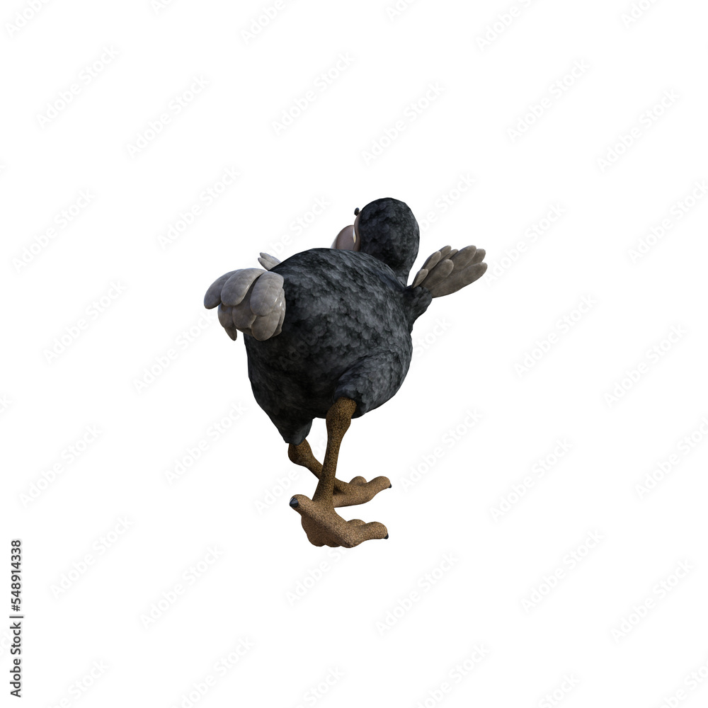 Vulture Baby Cartoon Character On Transparent Background Png File 3d