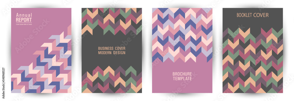 Office brand book front page template set A4 design. Swiss style ...