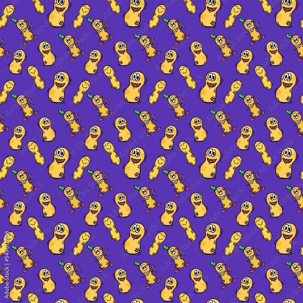 Cartoon Peanuts Pattern Clipart Stock Illustration | Adobe Stock