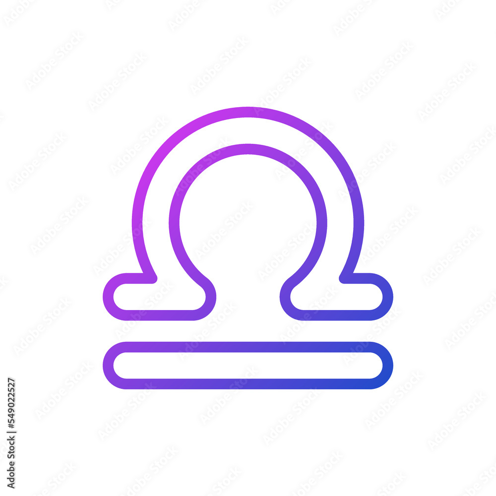 Libra pixel perfect gradient linear vector icon. Scale sign of zodiac constellations. Horoscope ...