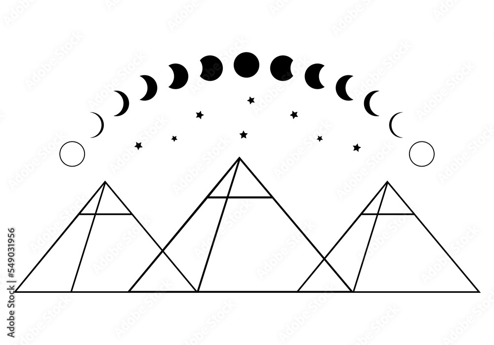 Three egypt ancient pyramid of giza are egyptian pharaoh tomb traingle ...