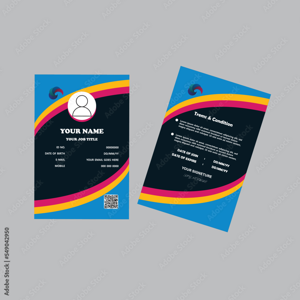 ID Card Template Office Id card Employee Id card for your company ...