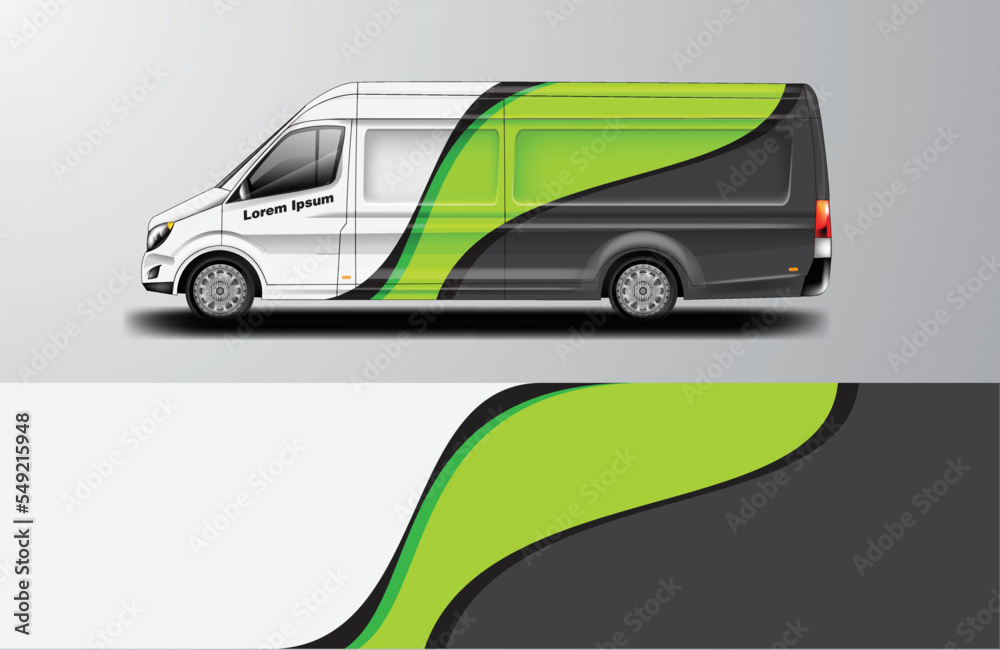 Car Wrap Van Design Vector Stock Vector | Adobe Stock