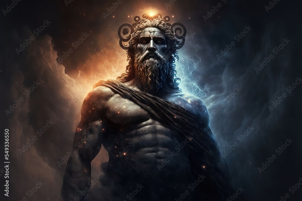 the primordial darkness embodying a greek god, erebus wearing ancient ...