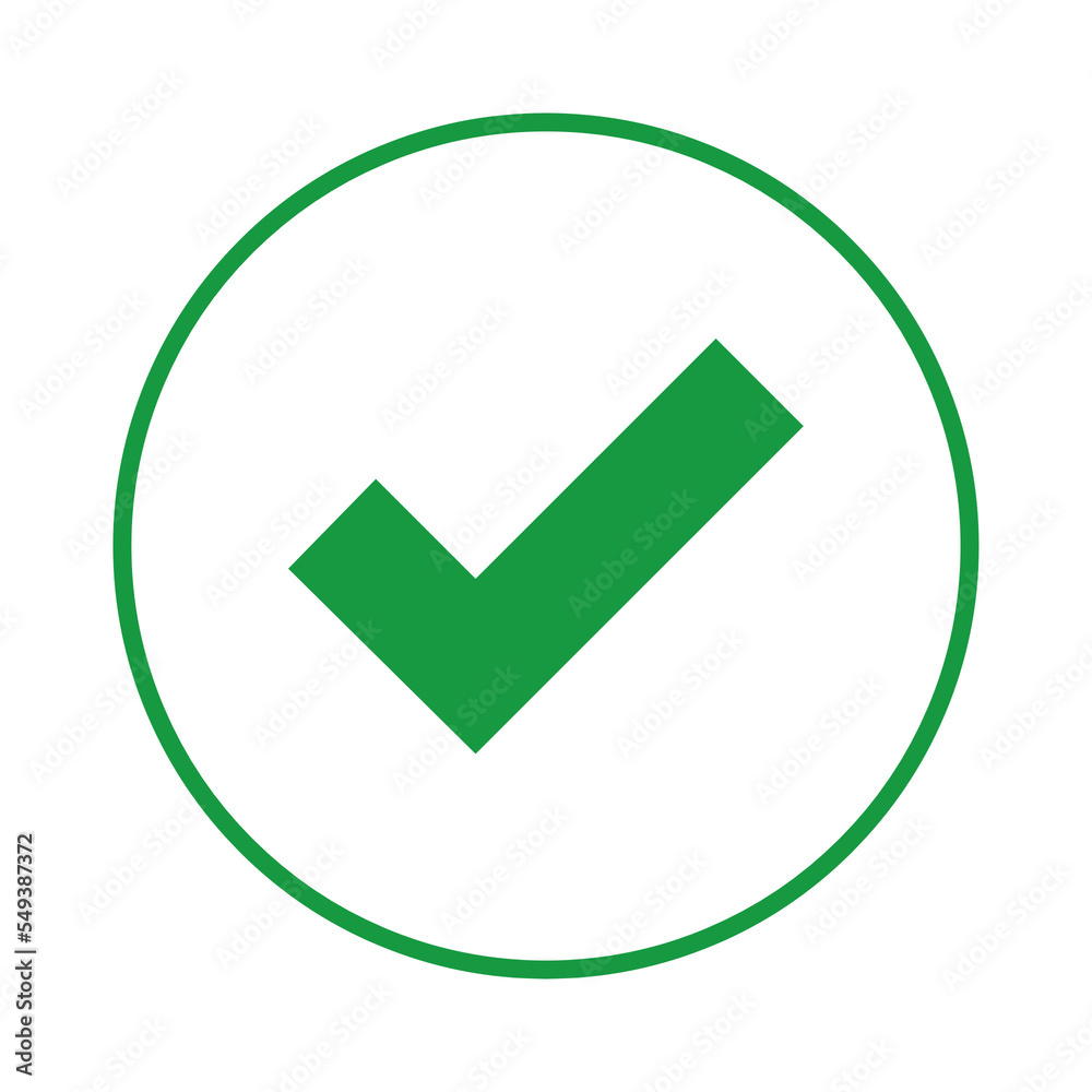 Green Check mark icon Transparent png Stock Illustration | Adobe Stock