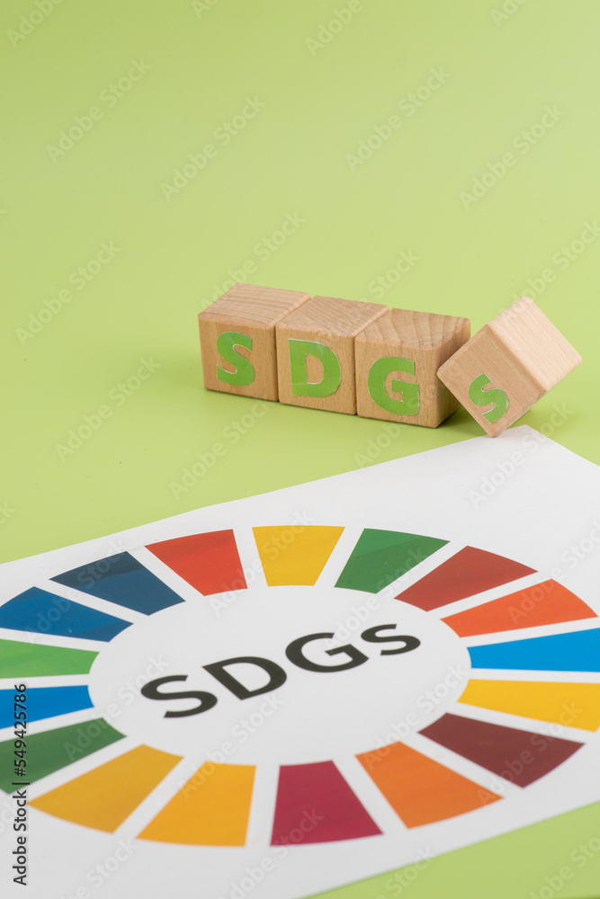 Foto de Stock SDGs - sustainable development goals word concept on ...