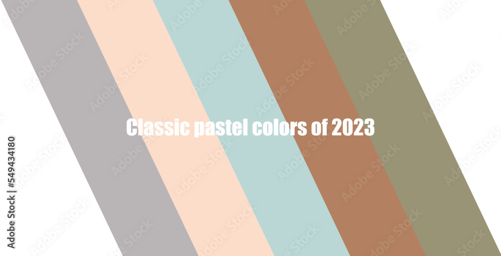 Classic pastel colors palette 2023 in RGB. Trend color guide collection ...