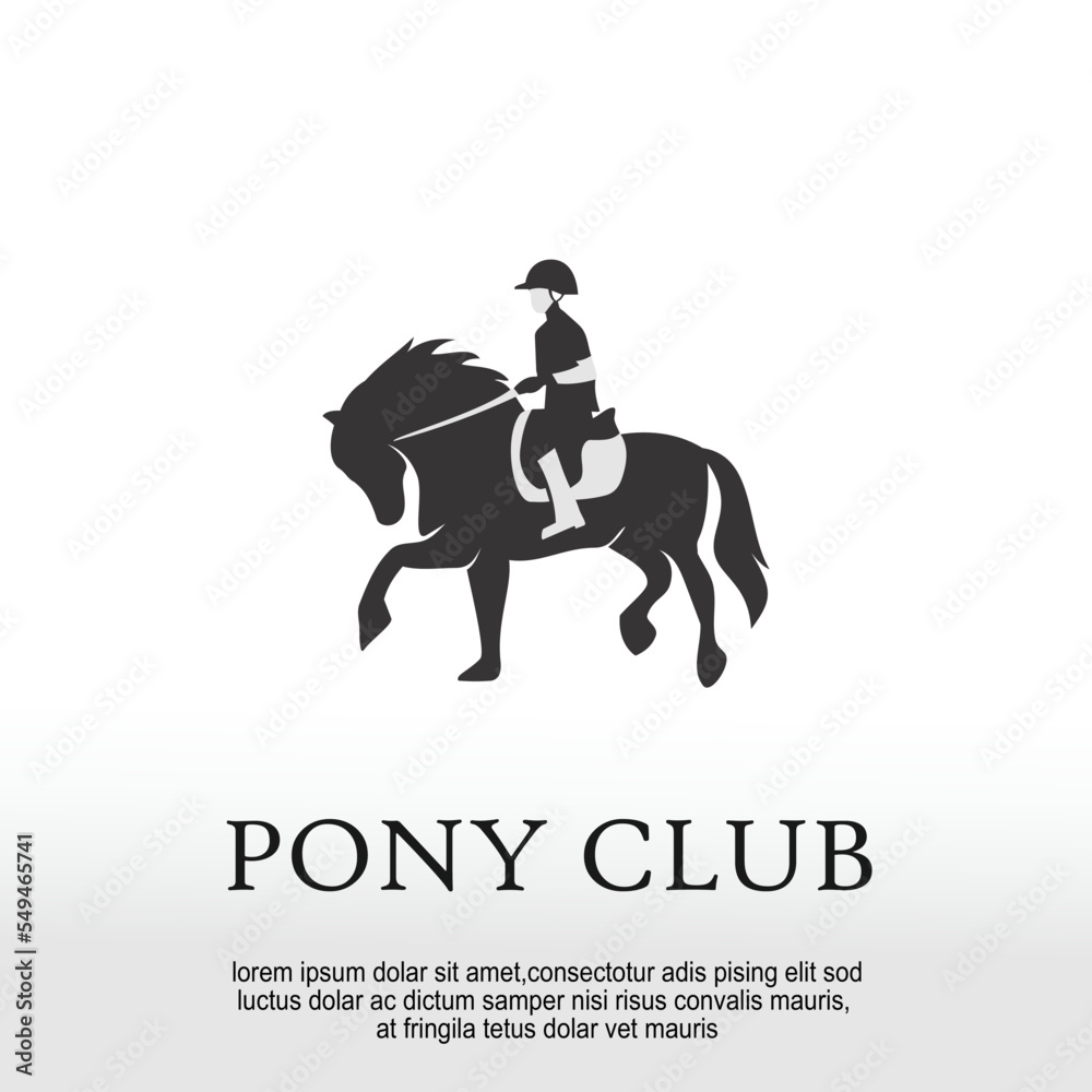 Pony equestrian logo design idea Stock Vector | Adobe Stock